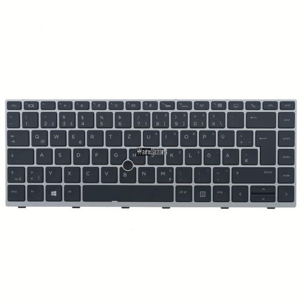 Laptop GR Keyboard for HP EliteBook 840 G5 with Backlit Silver Frame Point