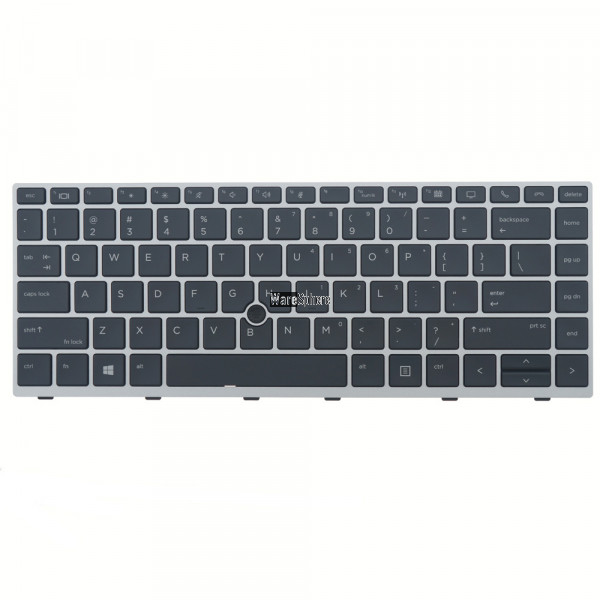 Laptop US Keyboard for HP EliteBook 840 G5 with Silver Frame Point Non ...