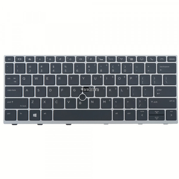 Laptop US Keyboard for HP Elitebook 830 735 G5 with Backlit Silver ...