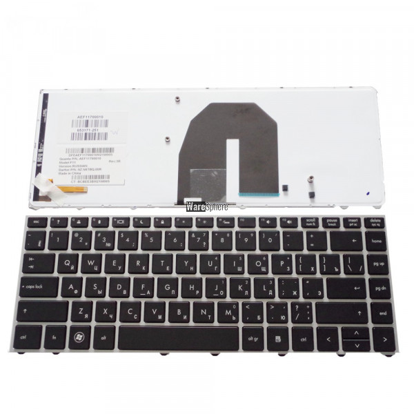 NEW RU Russian laptop keyboard for HP ProBook 5330 5330M with silver ...