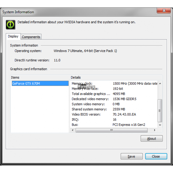 NVIDIA GeForce GTX670M GDDR5 MXM 3.0 Graphics Card for MSI GT60 GT70 ...