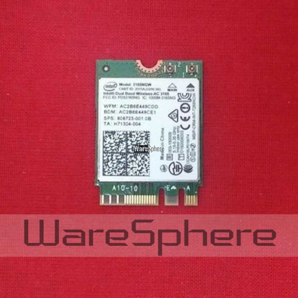 Intel Dual Band Wireless-AC 3165 1x1 Wi-Fi and Bluetooth 4.0 WLAN ...