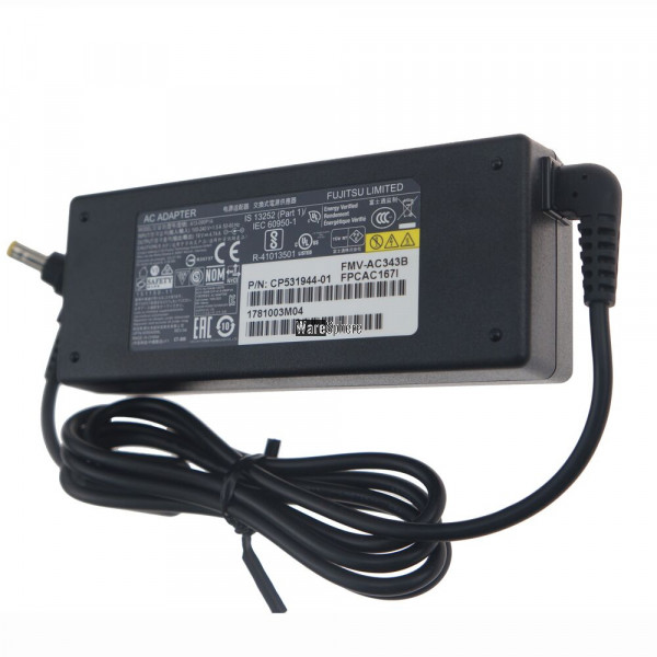 19V 4.74A 90W AC Adapter For FUJITSU A13-090P1A CP531944-01 Black
