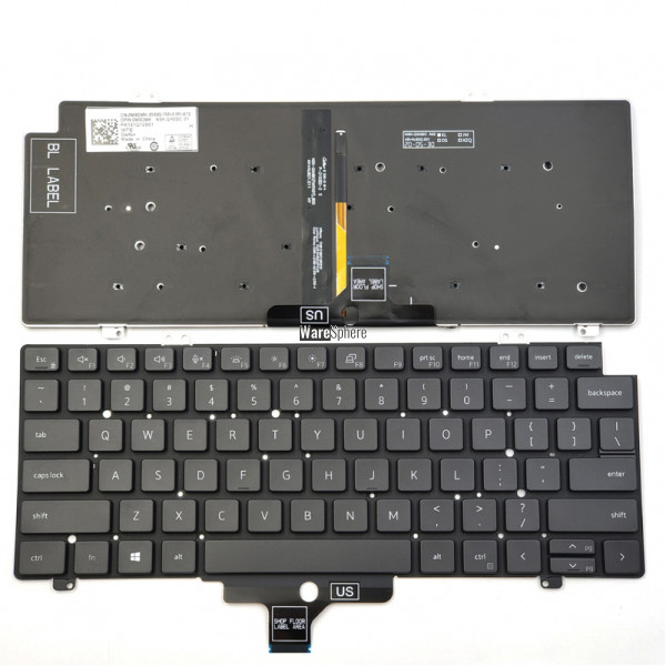 Laptop Keyboard for Dell Latitude 5420 7420 7520 US With Backlit 0CW3R5 ...